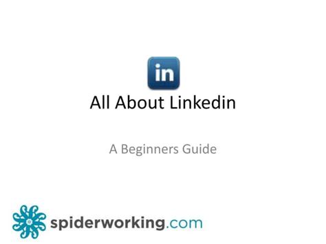 Linkediin For Beginners Ppt