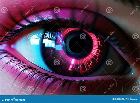 Close Up Of A Fictional Bionic Eye Stock Illustration Illustration Of