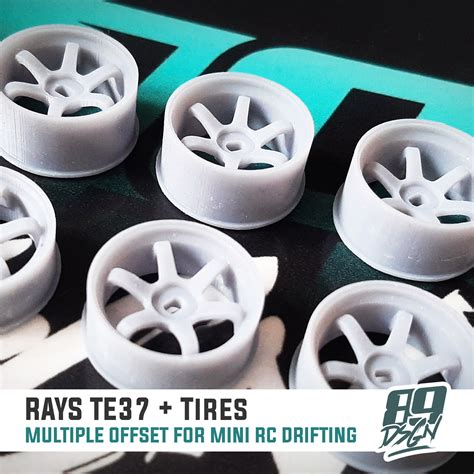 Rays Te37 Wheels Set For Rc Drifting Wltoys Miniz Multi Offset 3d