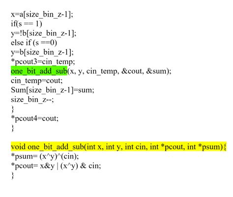 This Program Is An Adder Subtractor Program C Chegg Com