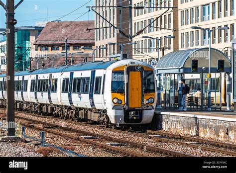 British Rail Class 379 Electrostar Train At Cambridge Train Station