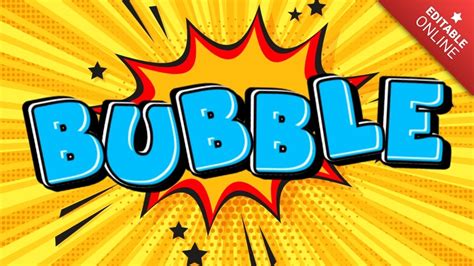 Bubble Cartoon Comic Book Font Text Effect Generator