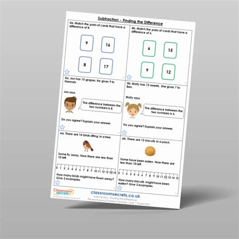 Year 5 Find The Difference Reasoning And Problem Solving Resource Classroom Secrets