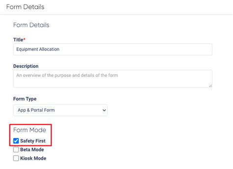 How Do I Create A Safety First Form Formitize Help Desk