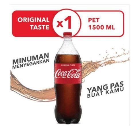 Jual Coca Cola Original Minuman Soda Rasa Kola 1 5 L Botol Shopee