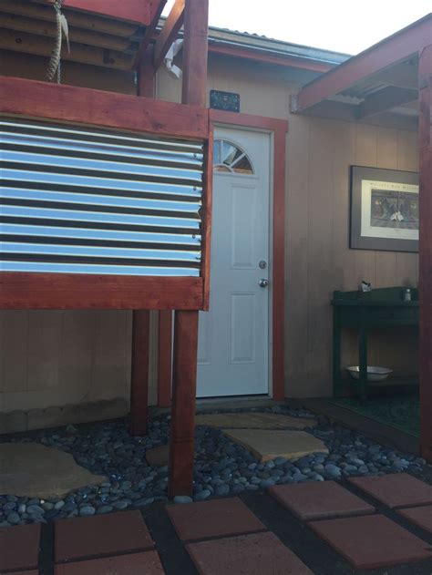 Corrugated Metal Outdoor Shower Enclosure At Thomas More Blog