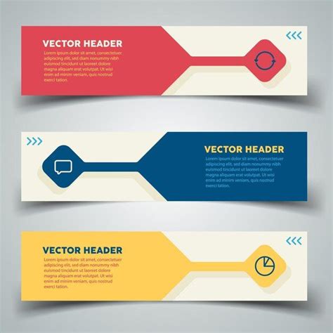 Colorful Linkedin Headers Premium Vector