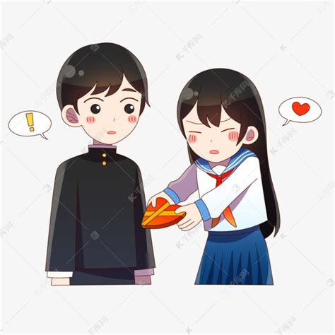 日本情人节送巧克力给男生的女生素材图片免费下载 千库网