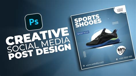 Social Media Post Design In Photoshop Photoshop Tutorial Youtube