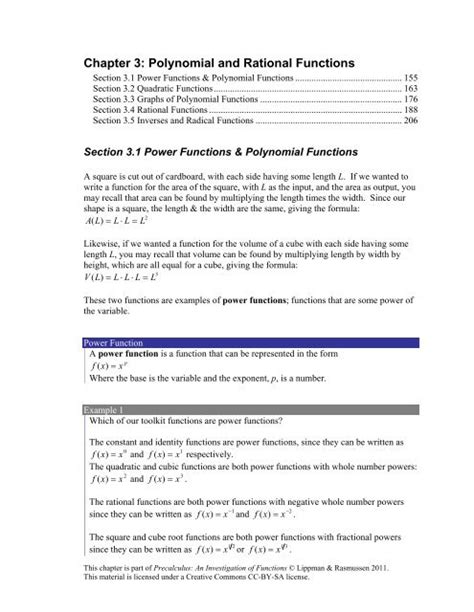 Chapter 3 Polynomial And Rational Functions Opentextbookstore
