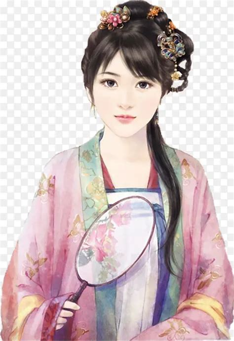 端庄古代美女古风手绘png图片素材下载图片编号ynzrpajr 免抠素材网