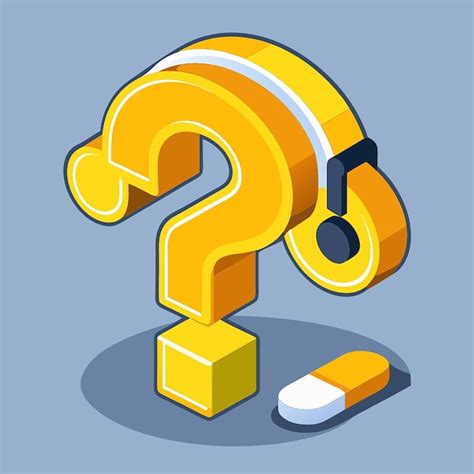 Vector de signos de interrogación amarillos realistas 3d Ilustración