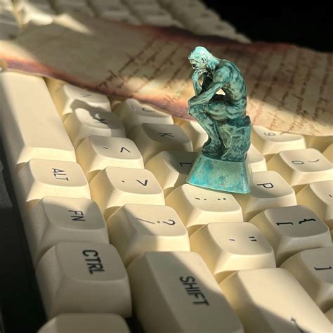 The Thinker Keycaps Resin Keycaps 3dprint Keycaps Custom Keycaos