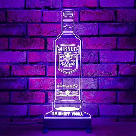 Neon Vodka Bottles Glowing Neon Line Glass Bottle Of Vodka Icon