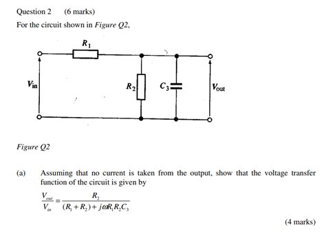 Solved Question Marks For The Circuit Shown In Figure Chegg