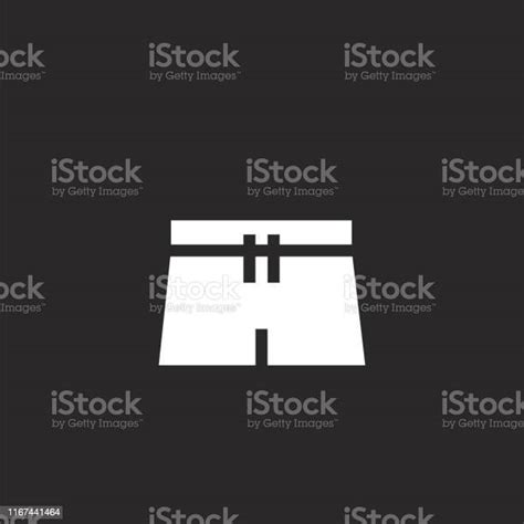 수영복 아이콘 웹 사이트 디자인 및 모바일 앱 개발을위한 채워진 수영복 아이콘 검은 배경에 고립 된 채워진 여름 컬렉션에서