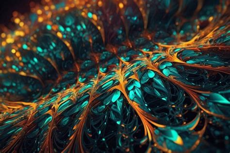 Digital Fractal Patterns Representing Knowledge Premium Ai Generated