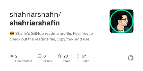 Github Shahriarshafin Shahriarshafin 😎 Shafins Github Readme Profile Feel Free To Check Out