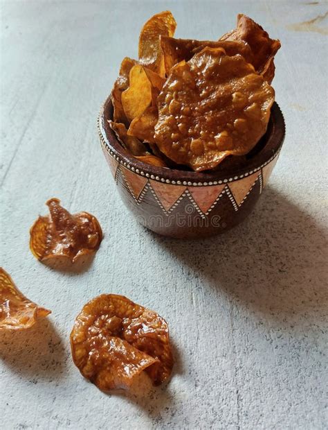 Keripik Ubi Jalar It Is Traditional Snack From Indonesia Stock Image