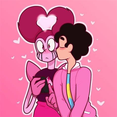 Steven Gives Spinel A Kiss Steven Steven Universe Kawaii