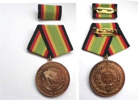 Ddr Nva Stasi Orden Medaille Treue Dienste Bronze Fa East German Army