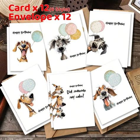 Conjunto de 24 cartões de aniversário e agradecimento tema de