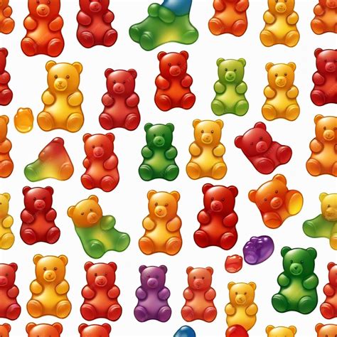 Premium Vector Gummy Bear Vector Set White Background Isolated