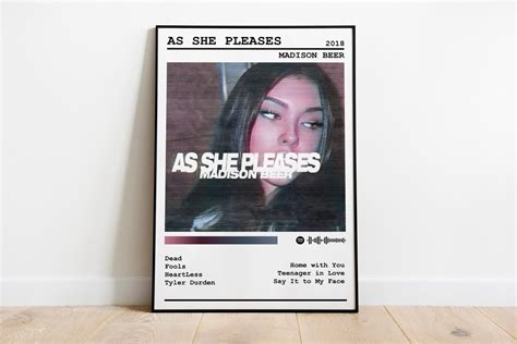 Madison Beer Poster Print As She Pleases Album Poster Music Poster