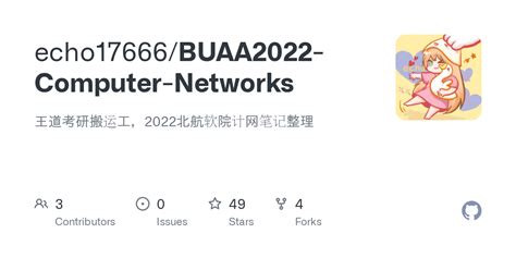 Github Echo17666buaa2022 Computer Networks 王道考研搬运工，2022北航软院计网笔记整理