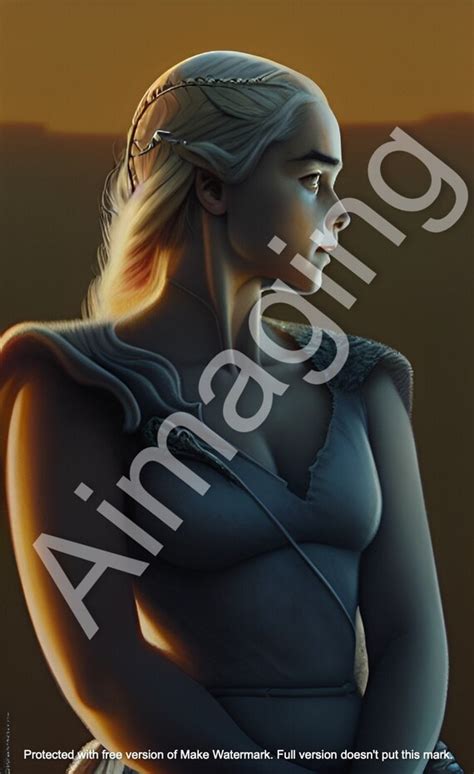 Daenerys Targaryen Ai Generated Art Print Etsy