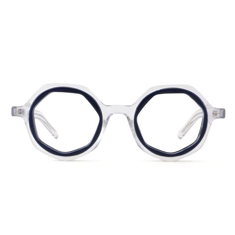 James Geometric Clear Glasses