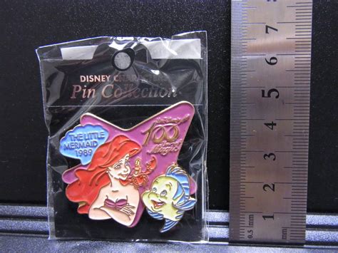 【未使用】未開封品 ディズニー リトルマーメイド アリエル 1989 Pin Collection 100周年ピンバッジ ラッキー