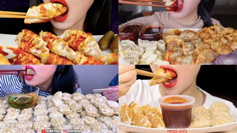 Mukbangers Eating Dumplings Asmr Compilation Youtube