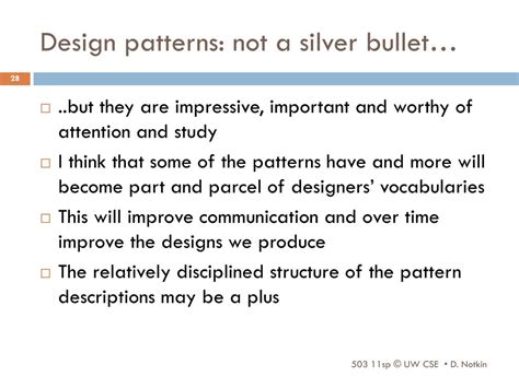 ppt cse503 software engineering design patterns powerpoint