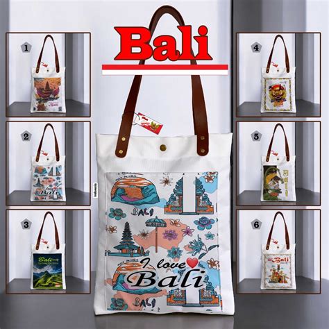 Jual Tas Bali Tote Bag Tali Sintetis Souvenir Oleh Oleh Bali 6 Motif