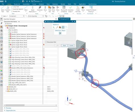 In Nx Routing I Am Trying To Make A Whole Harness Deformable But Nx Does Not Like The Area
