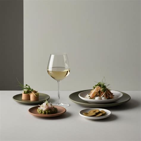 A Calm And Intimate Photograph Is On Display Featuring Food Glasses And