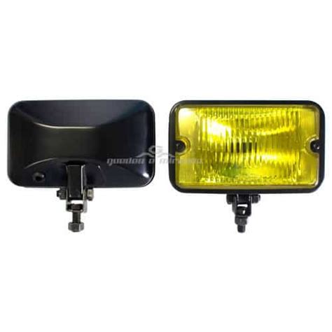 Farol de Milha Preto Lente Raiado Amarelo Réplica Serra II Capa Preta PAR Guedes e