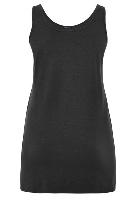 Yours 2 Pack Plus Size Black And White Longline Vest Tops Yours Clothing