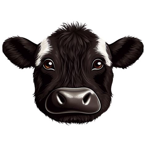 Hand Drawn Cow Face Png Avl45 Png Image