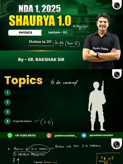 Motion In 2d 02 Class Notes Pdf