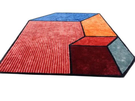 Hand Tufted Multicolor 10mm Cotton Floor Carpet Size 82x34inch Lxw