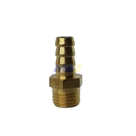 Adaptador De Bronce Para Manguera De 10Mm O 3 8 Pulg A Rosca 1 4 Npt