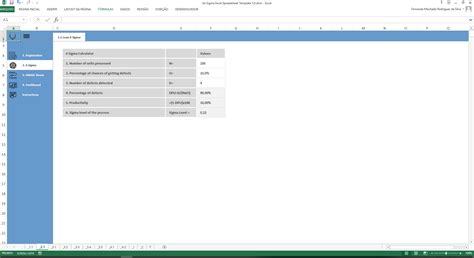 Six Sigma Excel Spreadsheet Template LUZ Templates