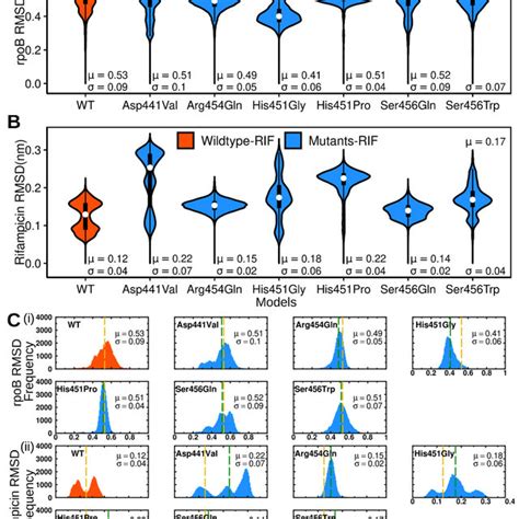 violin plots illustrating the kernel density distribution frequency of