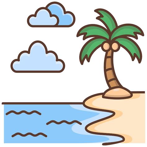 Premium Vector Beach Icon Vector On Trendy Design