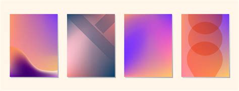 Set Gradient Liquid Color Poster Backgorund Design Vector Template