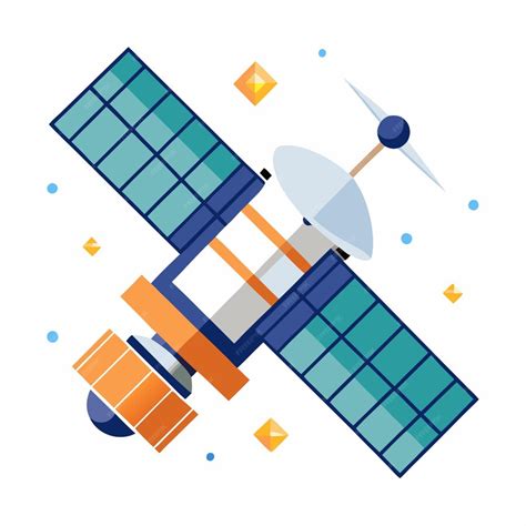 Advanced Vector Design Of A Space Satellite Futuristic And Precise Premium Ai Generated Vector