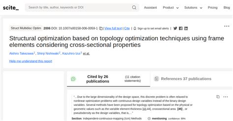 Citation Report Structural Optimization Based On Topology
