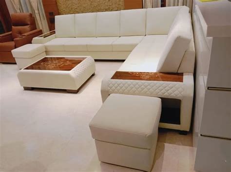 Leather 7 Seater L Shape Sofa Set With Lounger At Rs 45000 Set In Mumbai Id 26316418012